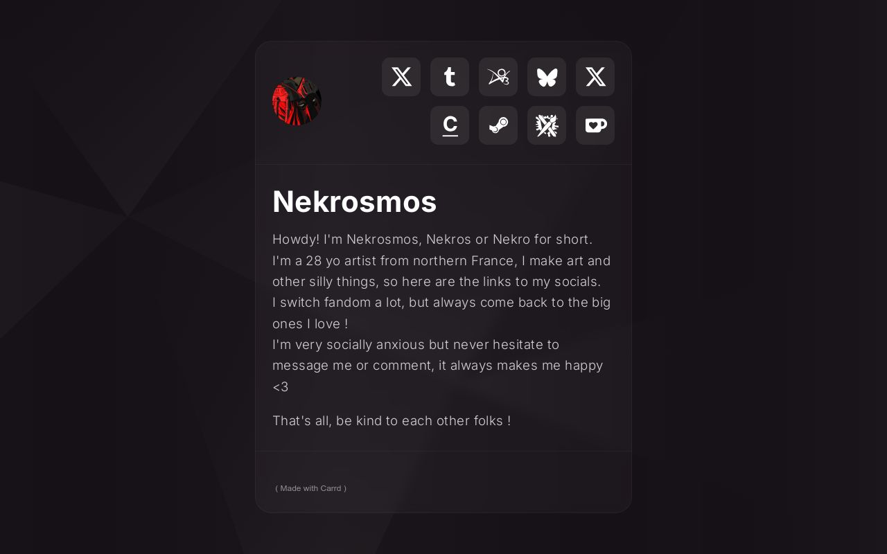 Nekros' carrd